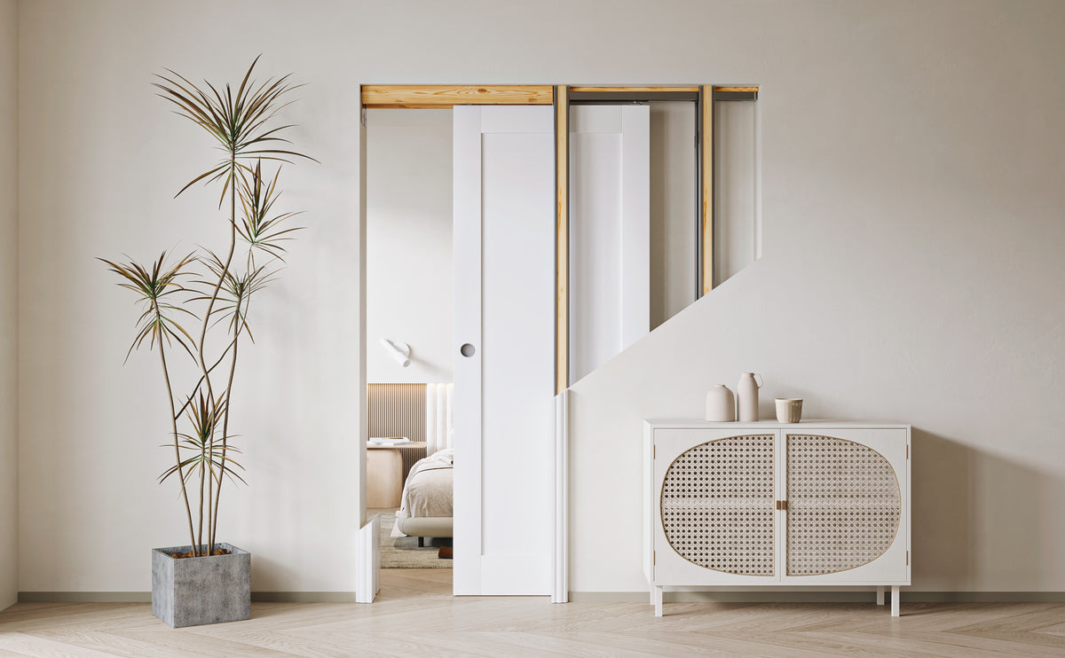 Universal Steel Pocket Door Frame with Soft Close | Ark Design