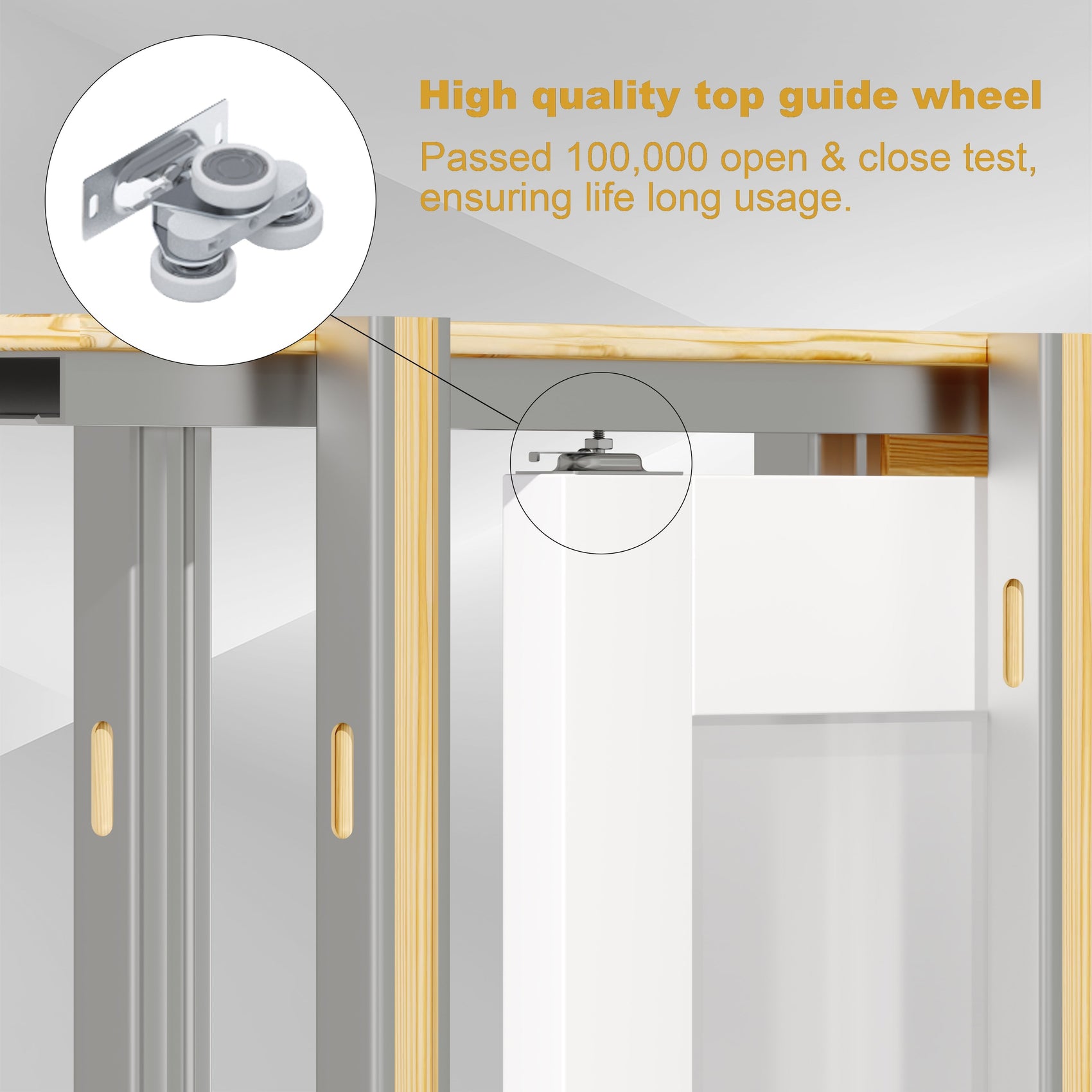 Ark Design Mirror Pocket Door with Hardware Kit & Frame, Solid Core ...