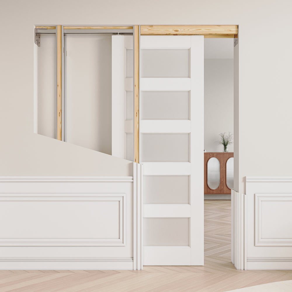 Pocket Door with Frame & Soft Close Hardware Kit | Ark Design