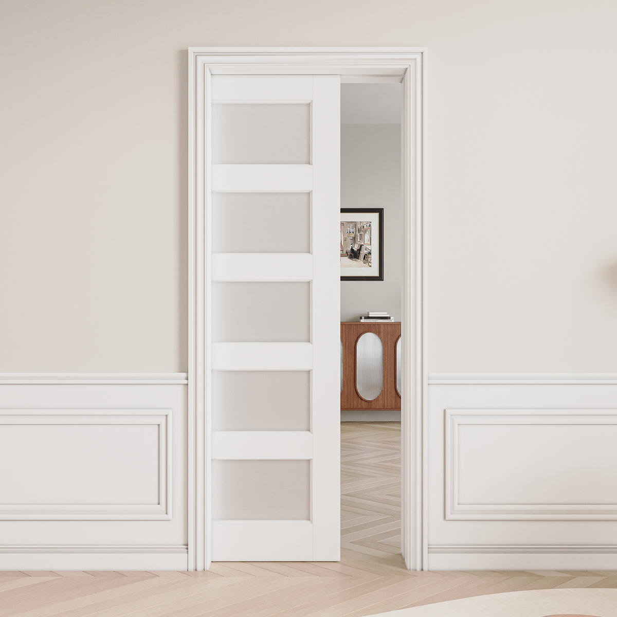 Pocket Door with Frame & Soft Close Hardware Kit | Ark Design