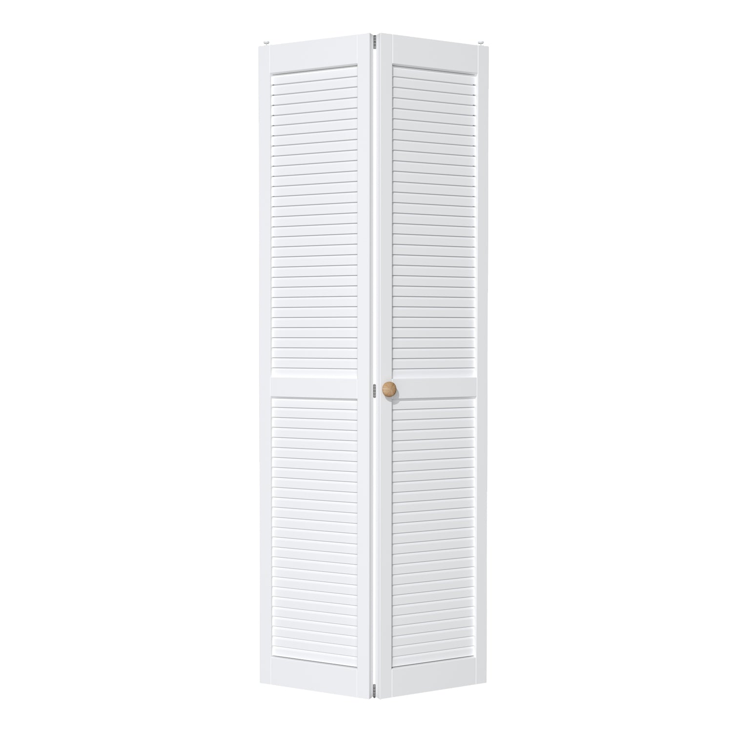 Louvered Bifold Door with Hardware Kit, Solid Wood, White | Ark Design
