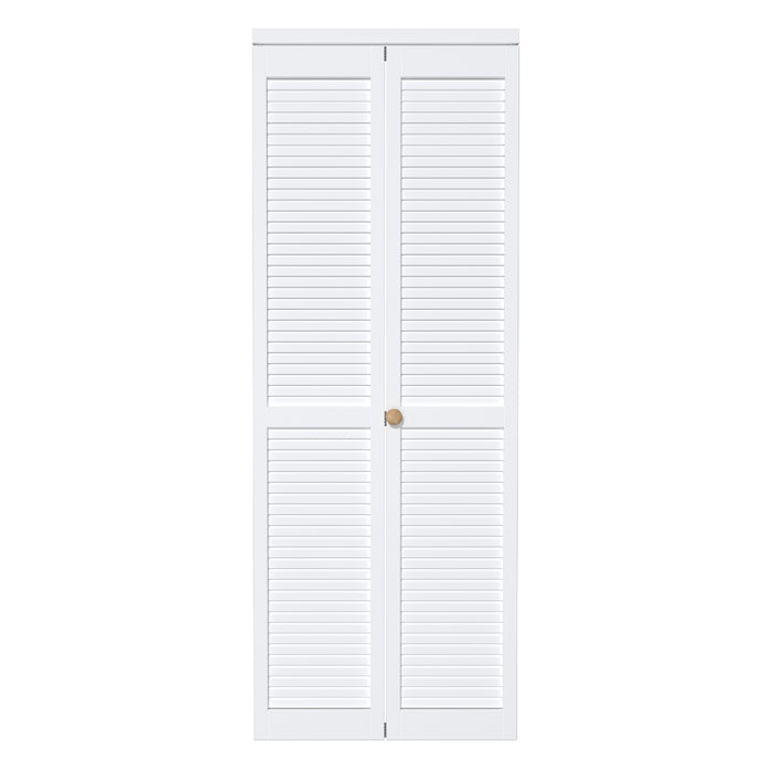 Louvered Bifold Door with Hardware Kit, Solid Wood, White | Ark Design