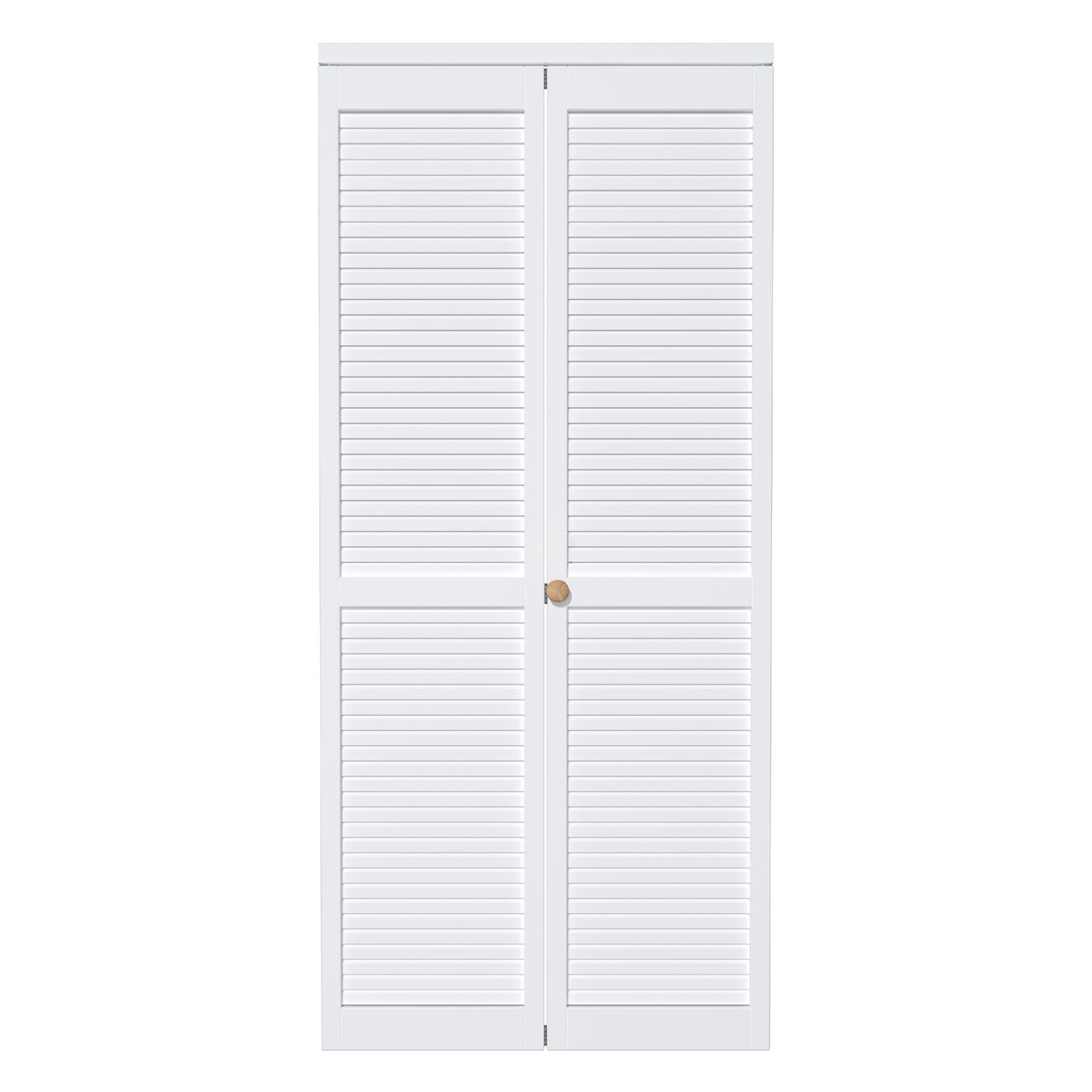 Louvered Bifold Door with Hardware Kit, Solid Wood, White | Ark Design