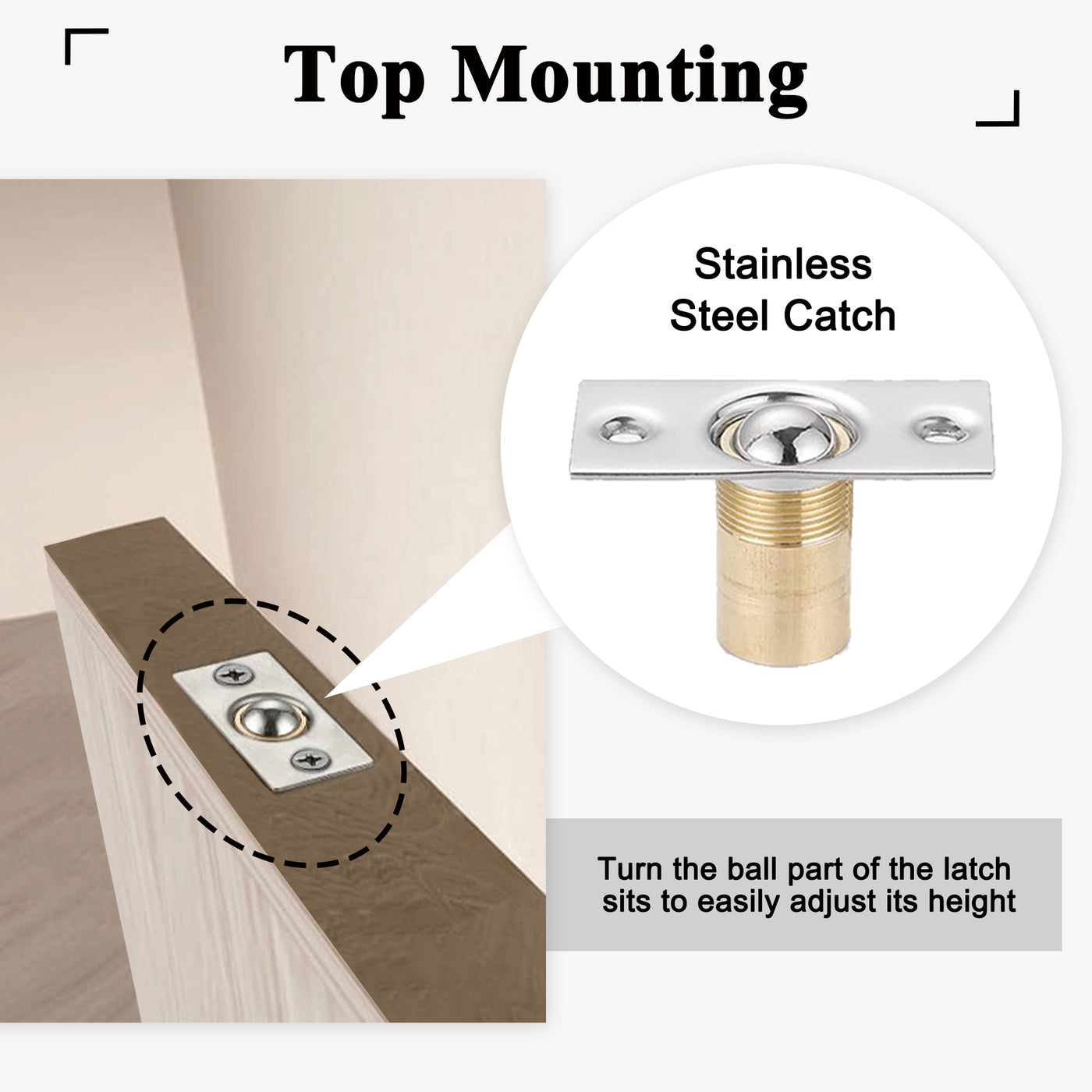 [Silver Ball Catch Double Doors without Jamb] 15-Lite Clear Glass Whit