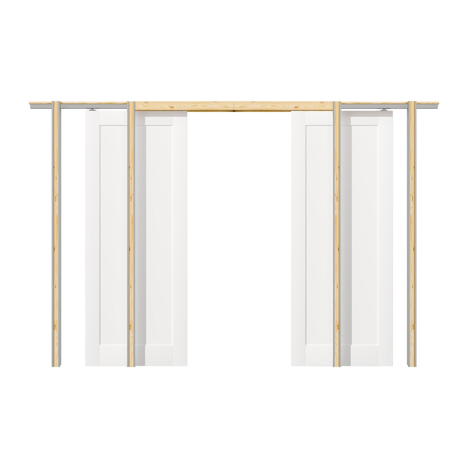 Ark Design Mirror Pocket Door with Hardware Kit & Frame, Solid Core ...