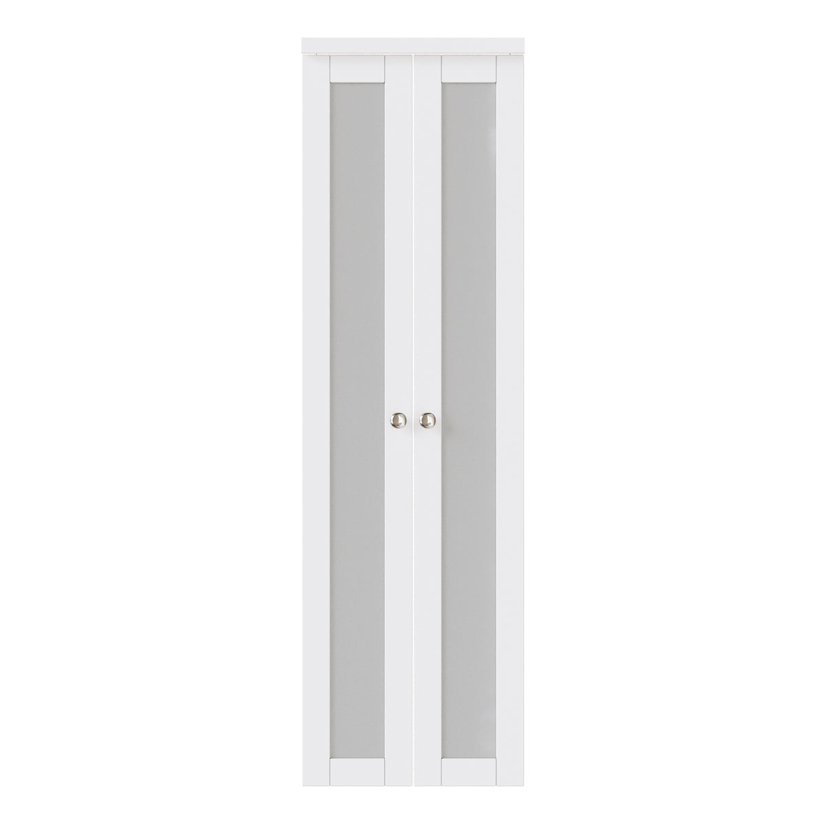 1-Lite Frosted Glass French Pivot Door with Hardware Kit, White | Ark ...
