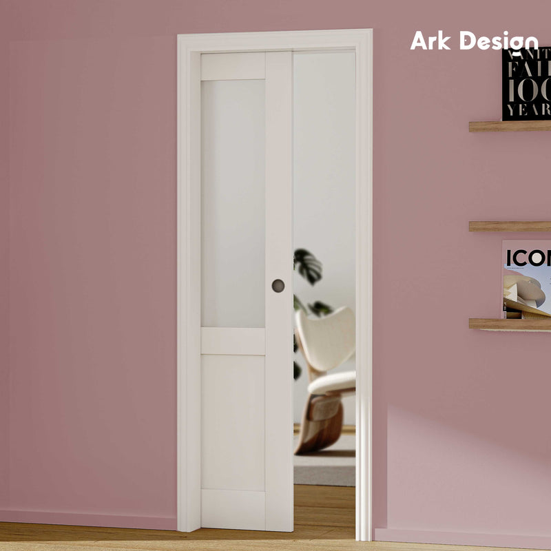 Pocket Door with Frame & Soft Close Hardware Kit | Ark Design