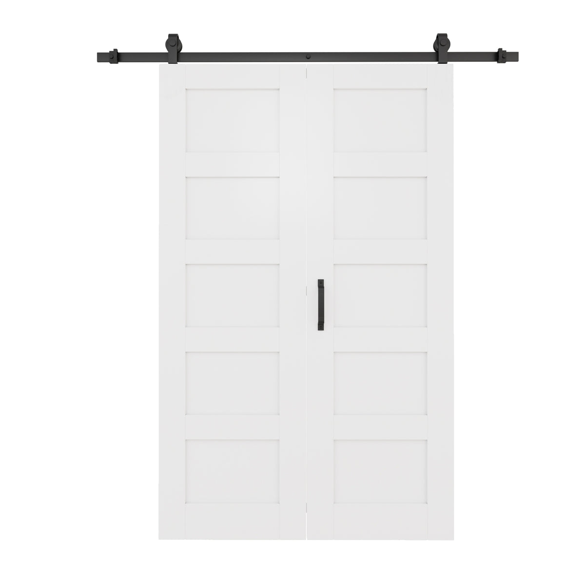 Ark Design 5-Lite Bifold Barn Door MDF Wood , Prefinished & Paintable