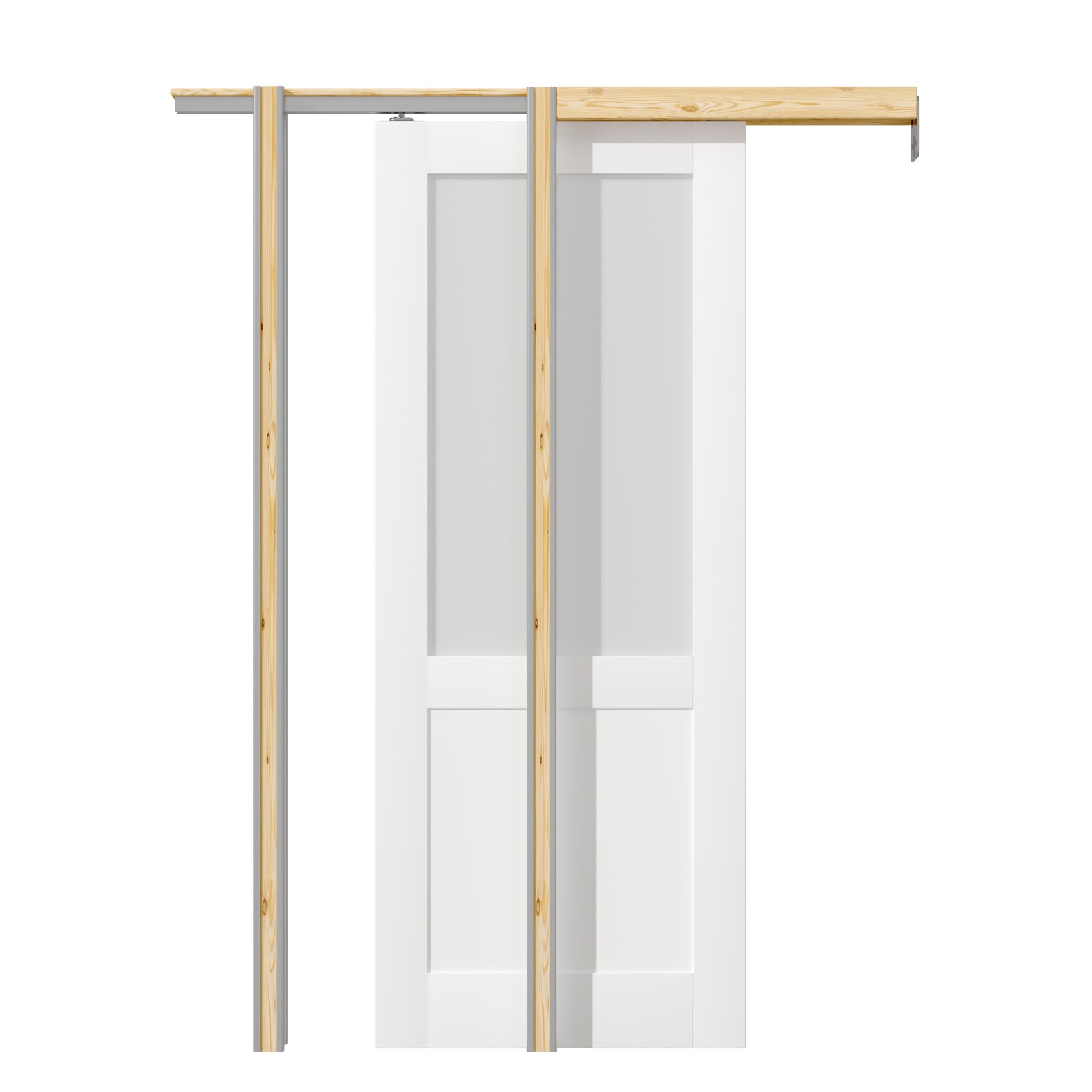Ark Design Half Lite Tempered Frosted Glass Pocket Door with Hardware ...