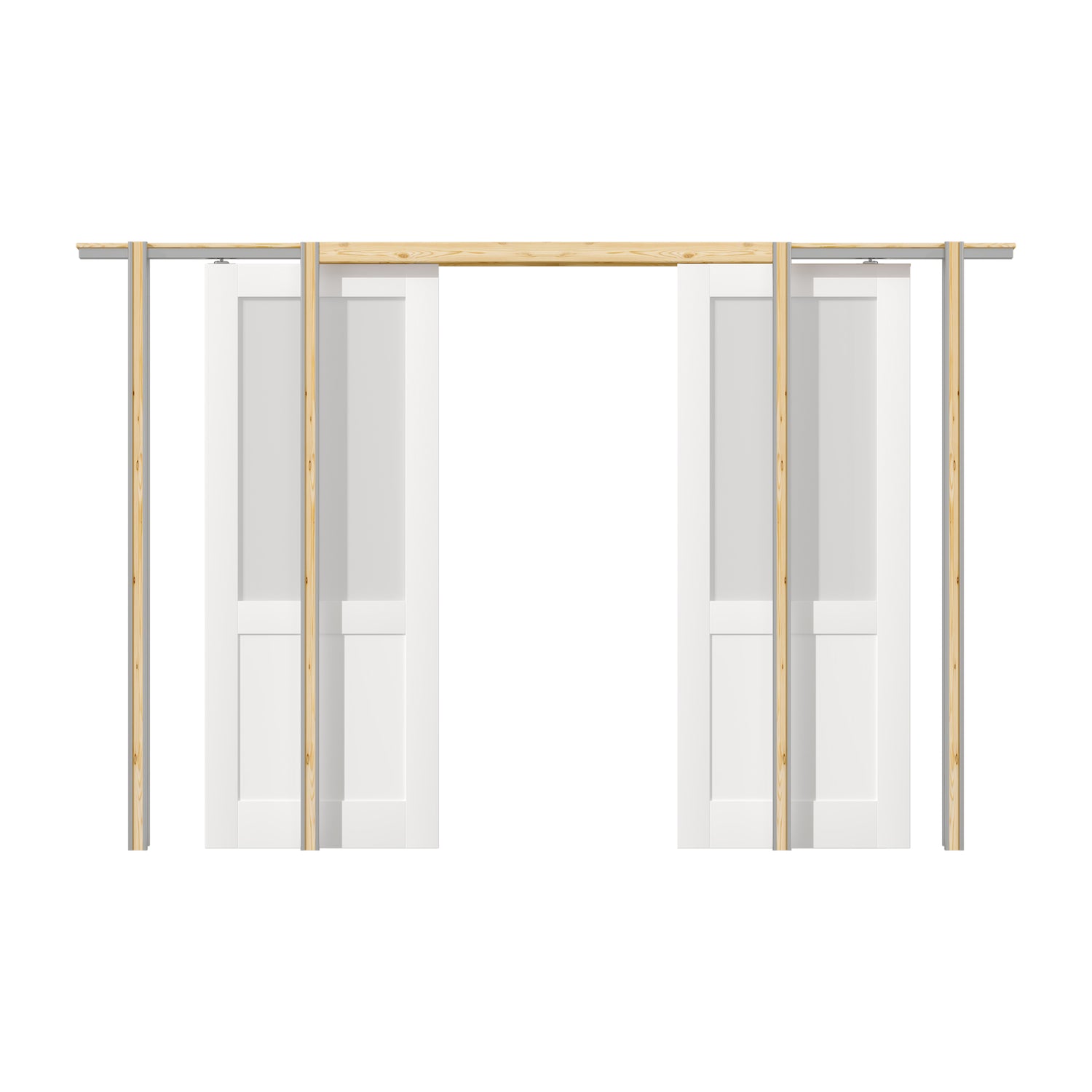 Ark Design Half Lite Tempered Frosted Glass Pocket Door with Hardware ...